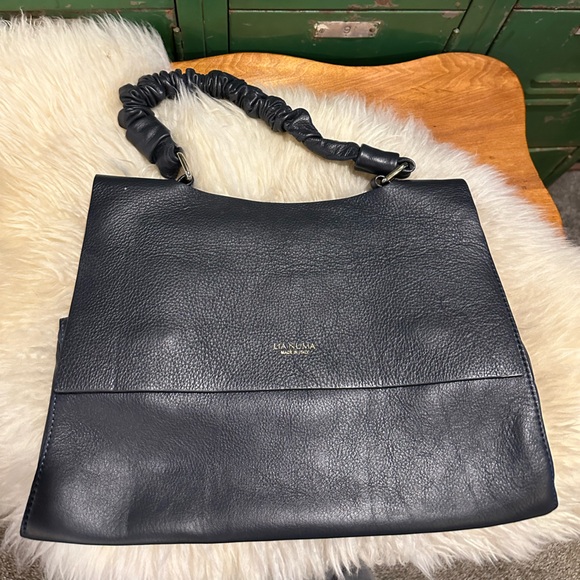 Lia Numa | Bags | Lia Numa Black Leather Shoulder Bag Made In Italy ...
